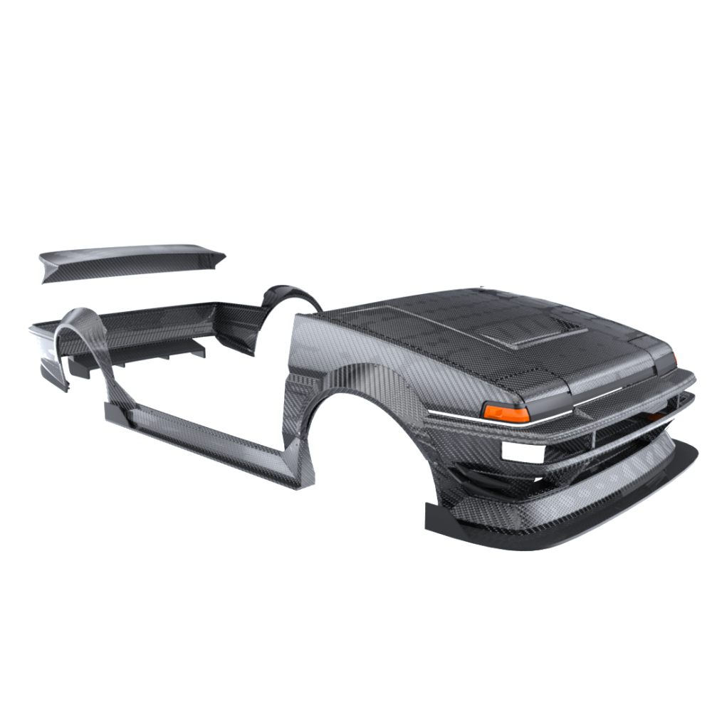 24KRC Toyota AE86 Trueno J-Run Wide Body Kit – MRC Plaza